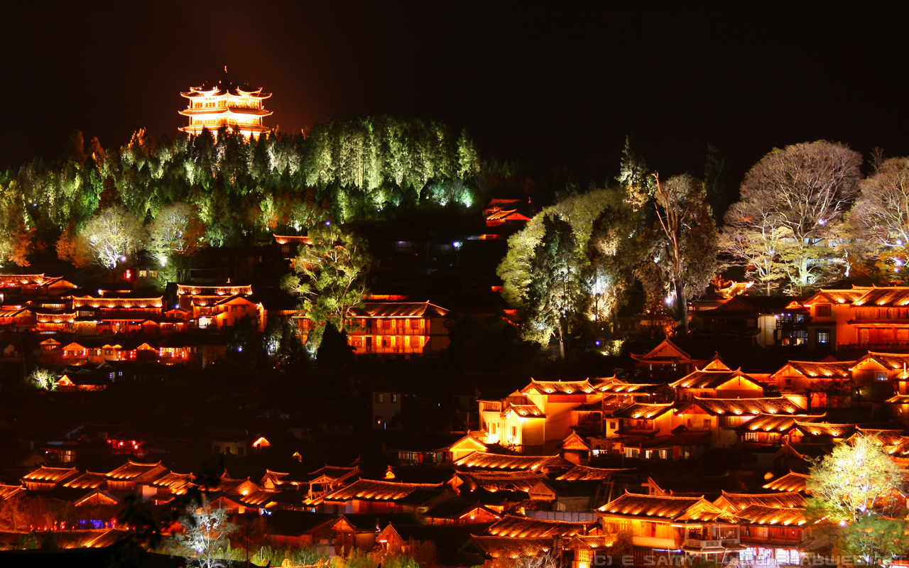 Lijiang by night Wallpaper